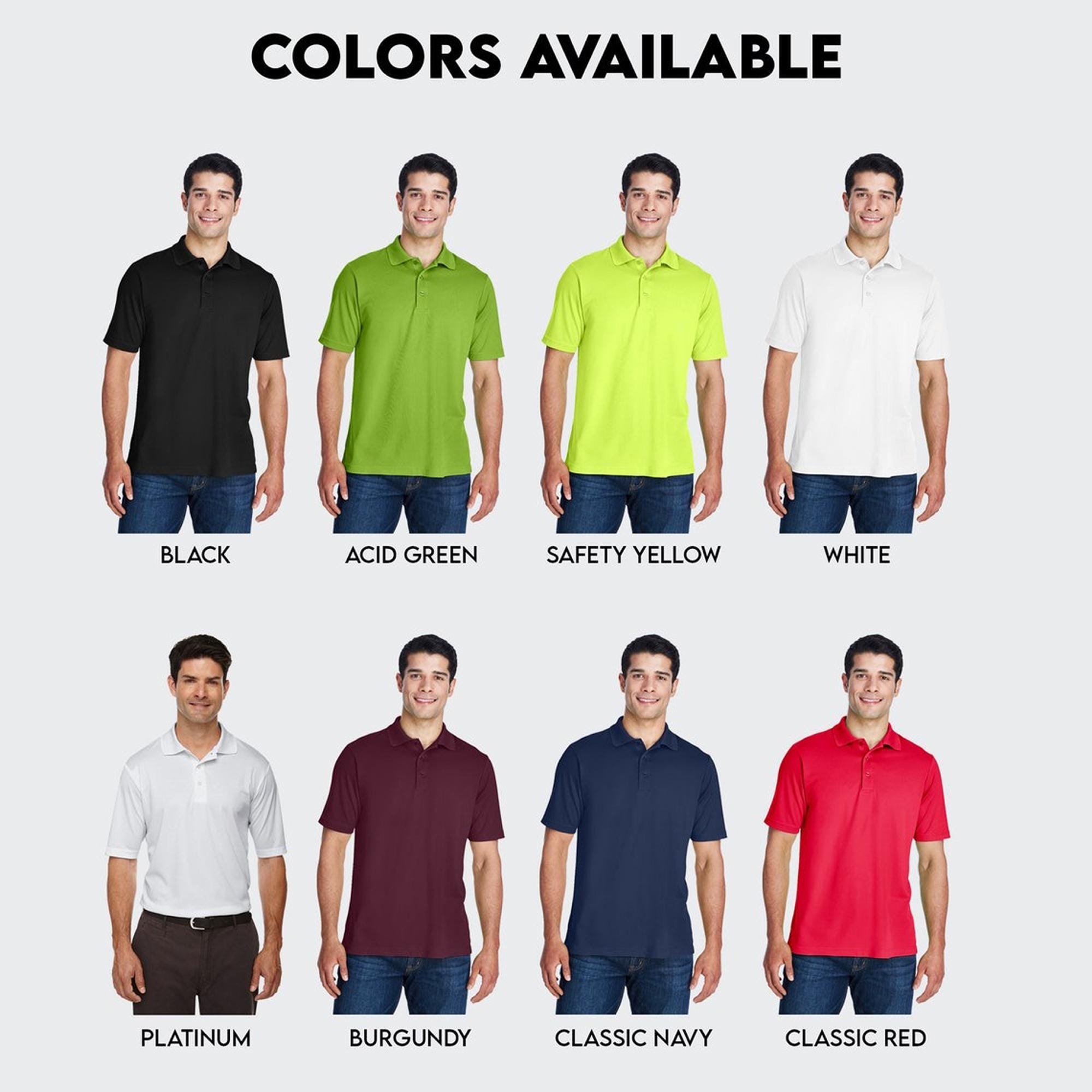 Custom Embroidered Men's Polo Shirt, Customized Text Custom Embroidered Men's Polo Shirt, Customized Text
