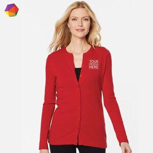 Custom Embroidered Cardigan Customize Button Front Cashmere Cardigan ...