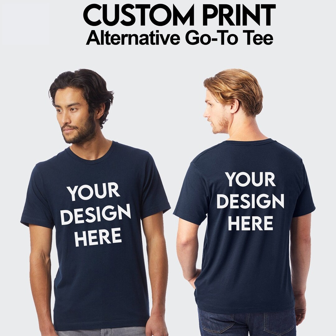 Custom T-shirt, Print on Demand T Shirt, Your Text Here, Personalized ...