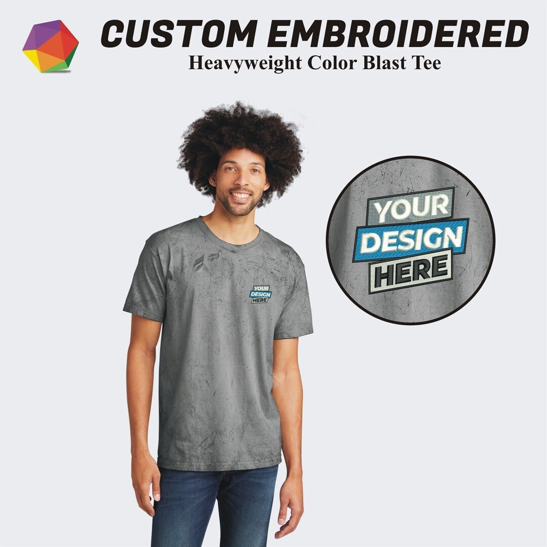 Comfort Colors® Custom Embroidered Tshirts, Color Blast Tee, Custom T ...