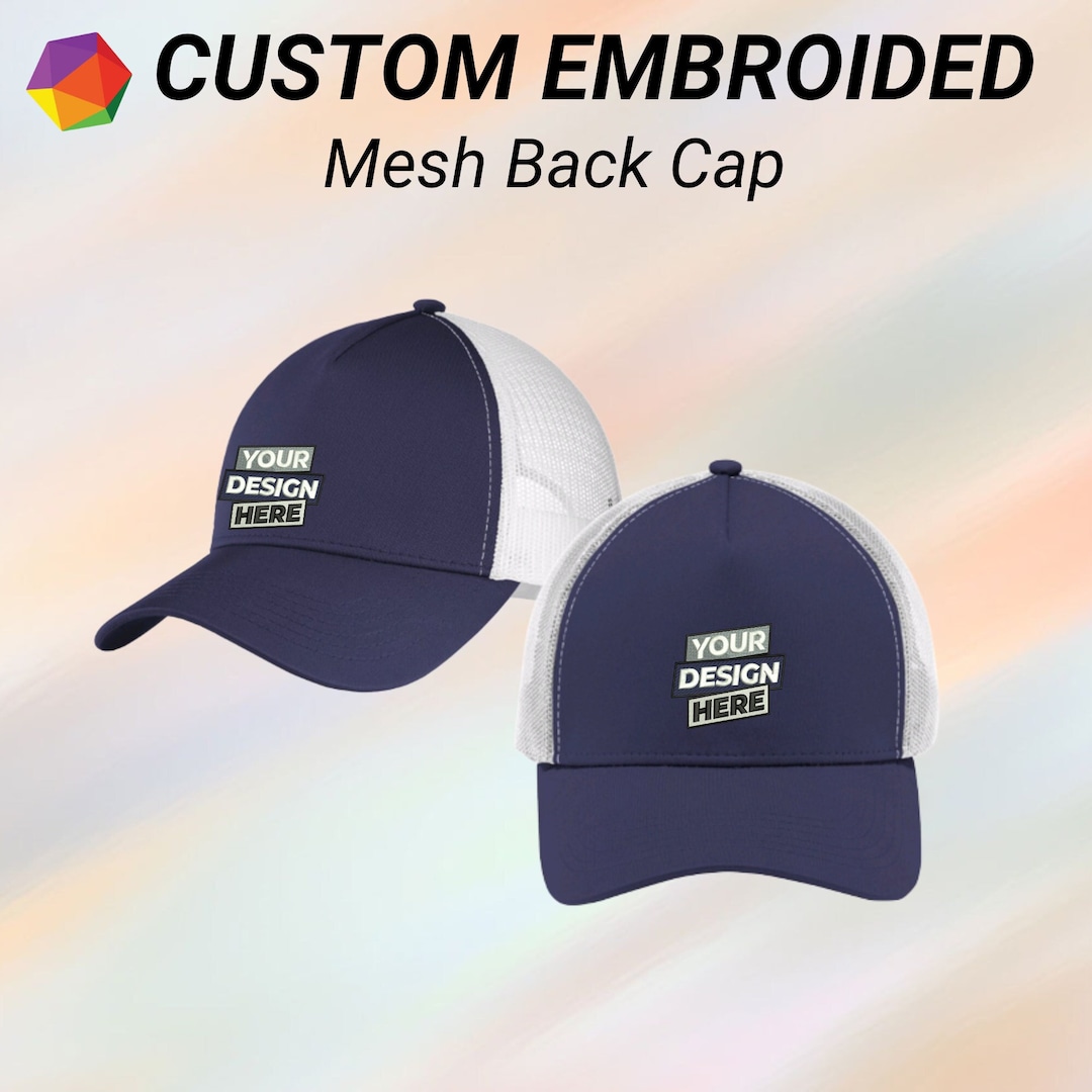 Custom Sport Tek Mesh Back Cap, Custom Embroidered Hat, Monogram Hat ...