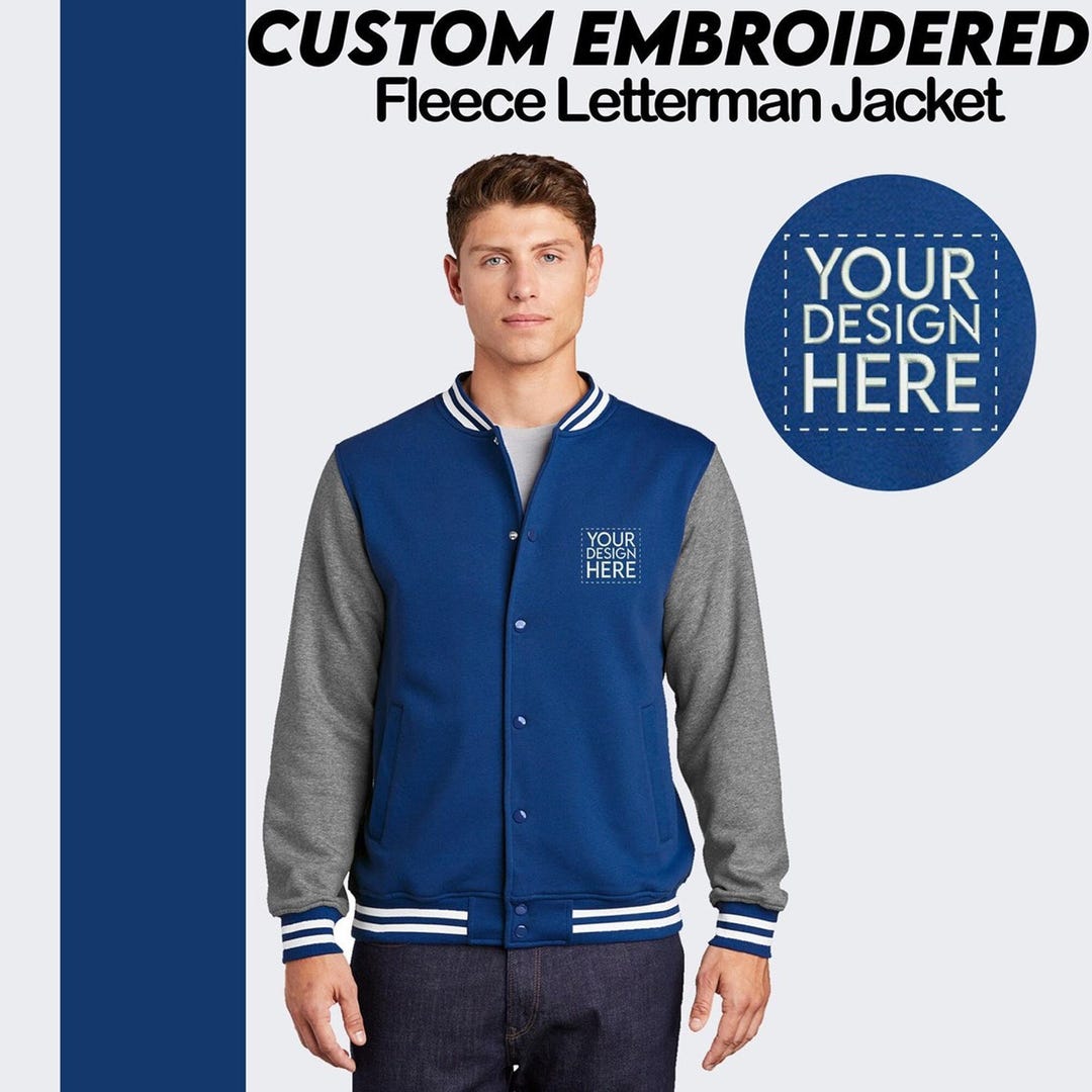 Custom Letterman Jacket Custom Men's Varsity Jacket Custom Embroidered ...