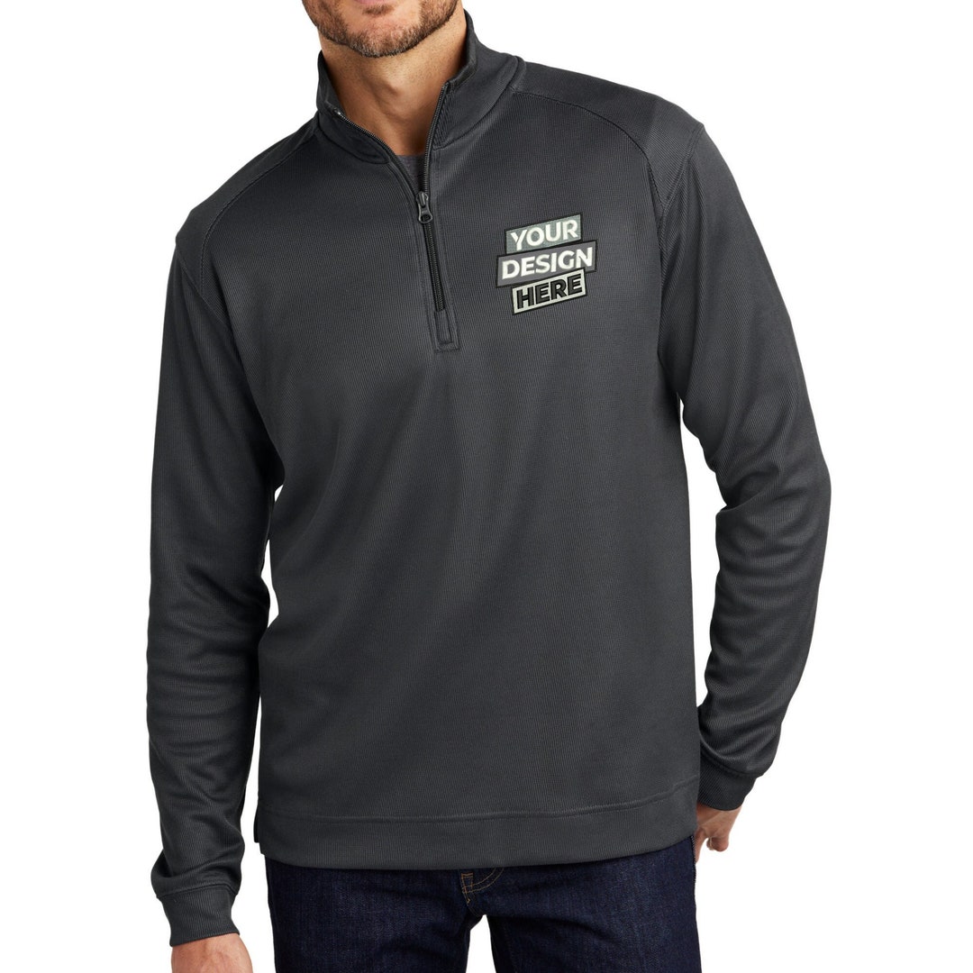 Custom Embroidered Quarter Zip Sweatshirt: Port Authority Pullover - Etsy