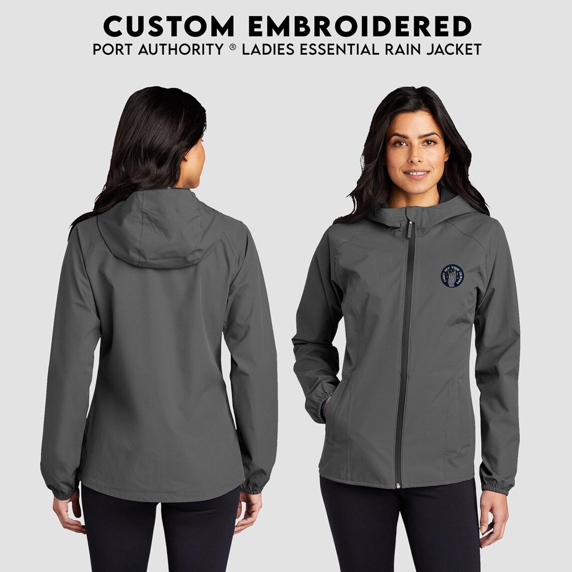 Monogrammed Rain Jacket: Custom Embroidered Ladies Soft Shell - Etsy