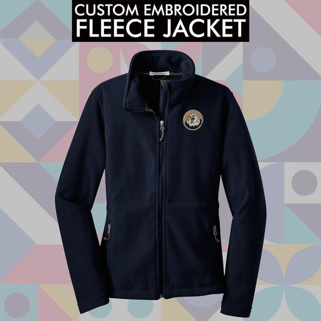 Custom Embroidered Women Fleece Jacket: Personalized Zip up Outerwear ...