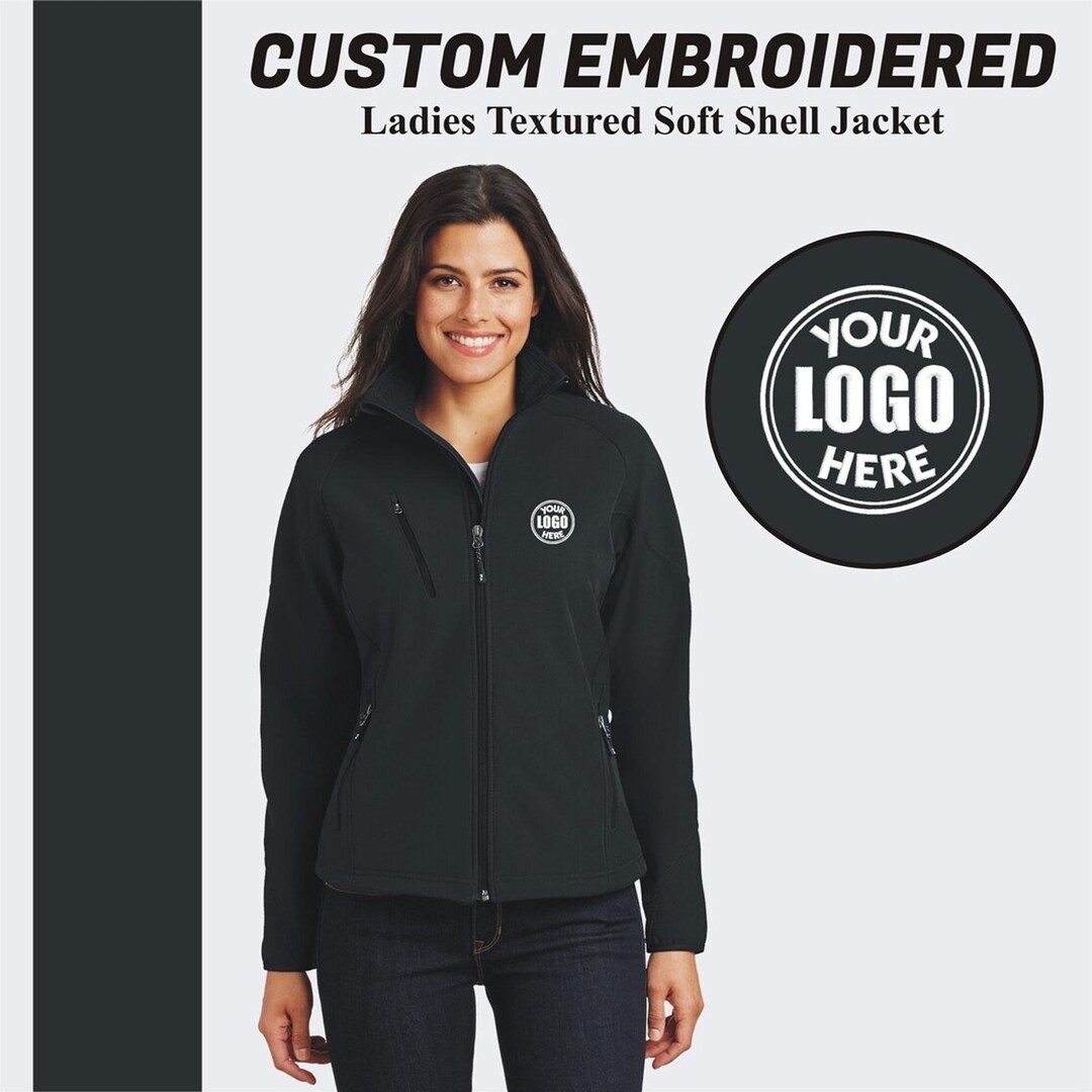 Custom Embroidered Soft Shell Jacket: Women's Windbreaker Rain Jacket ...