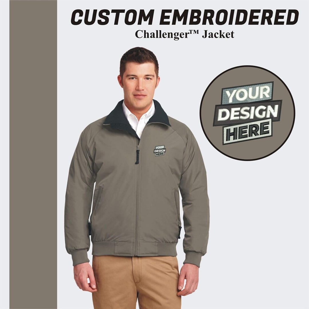 Custom Embroidered Windbreaker Jacket: Personalized Full Zip Fleece ...