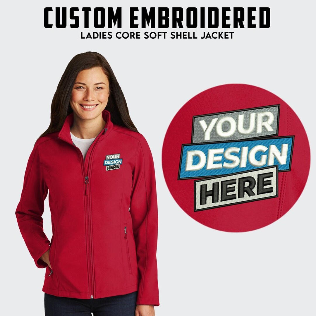 Custom Embroidered Jacket, Custom Rain Jacket Women Soft Shell Jacket ...