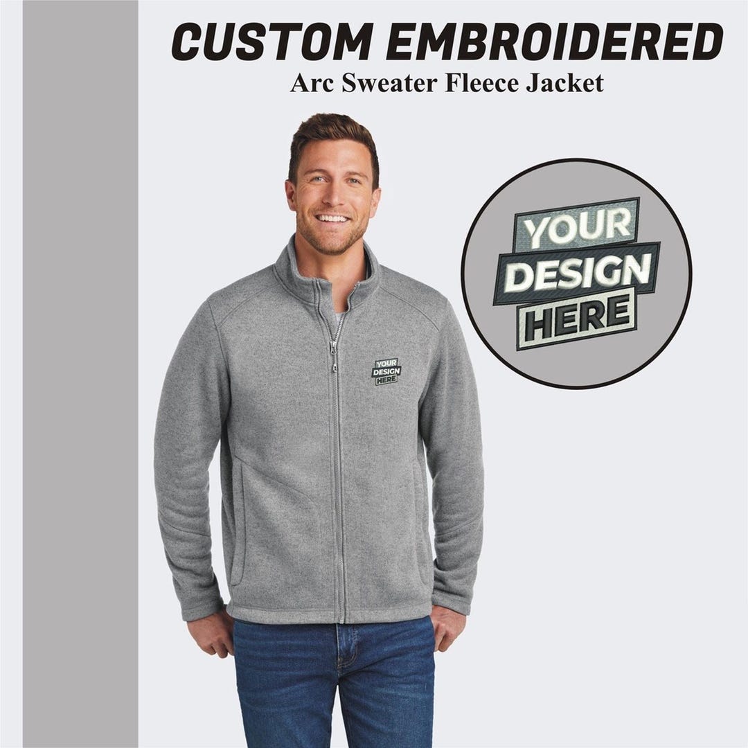 Custom Embroidered Zipper, Custom Sweater Fleece Jacket, Custom ...