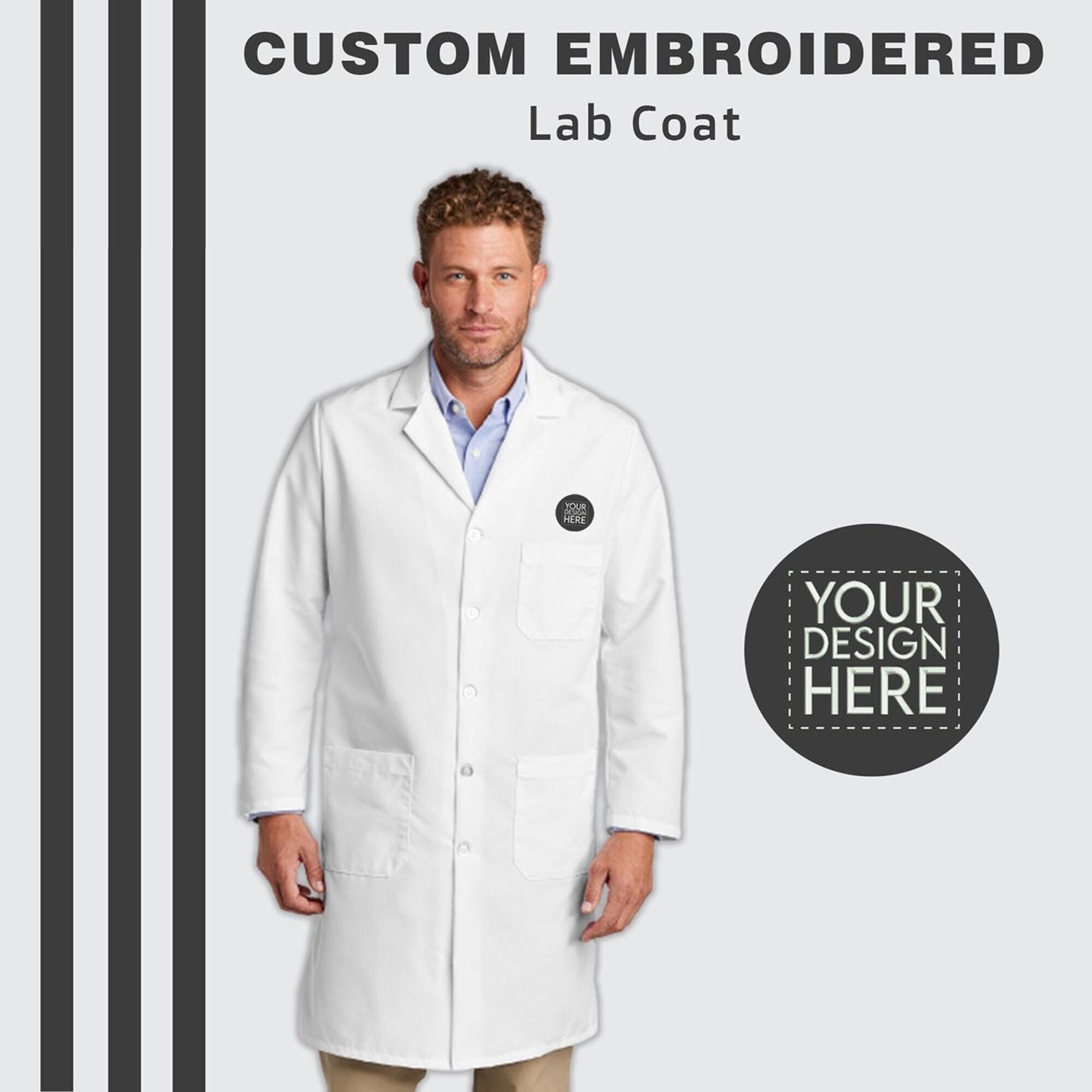 White Lab Coat Embroidered Lab Coat Embroidery At Betty Crosby Blog ...