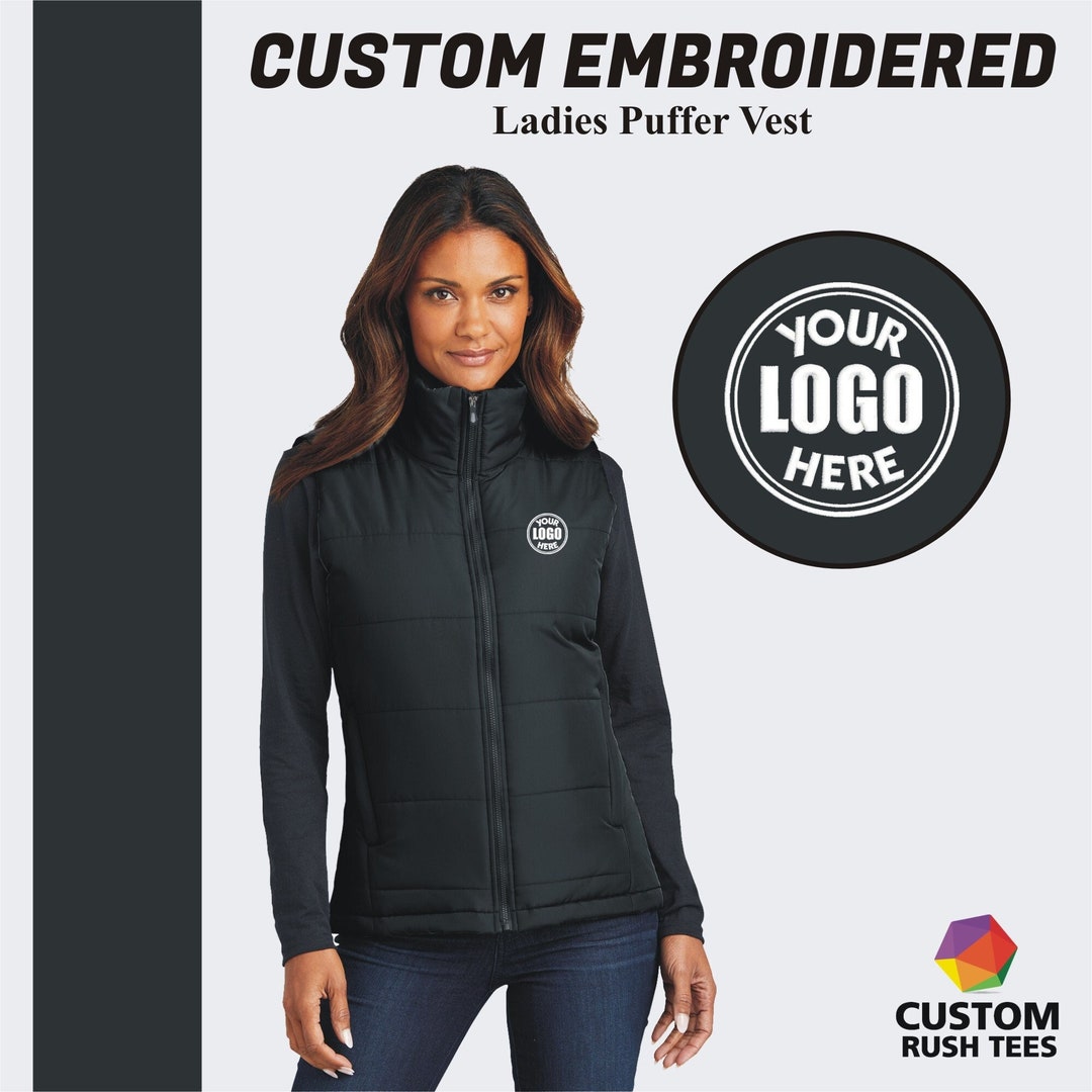 Port Authority® Women's Puffer Vest, Custom Embroidered Vest ...