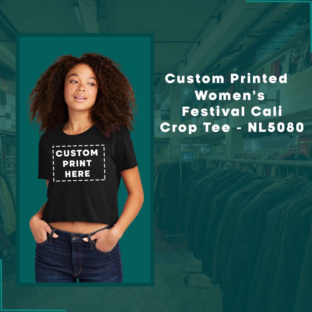 Custom Crop T-shirt Customize Design Cali Crop Tee Personalized Text T ...