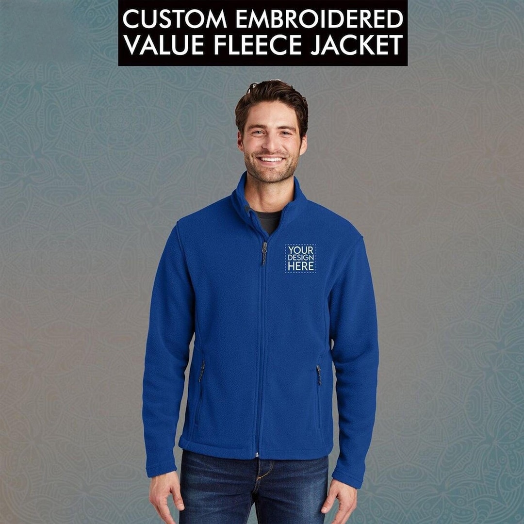 Custom Embroidered Jacket Port Authority® Men Fleece Jacket Custom ...