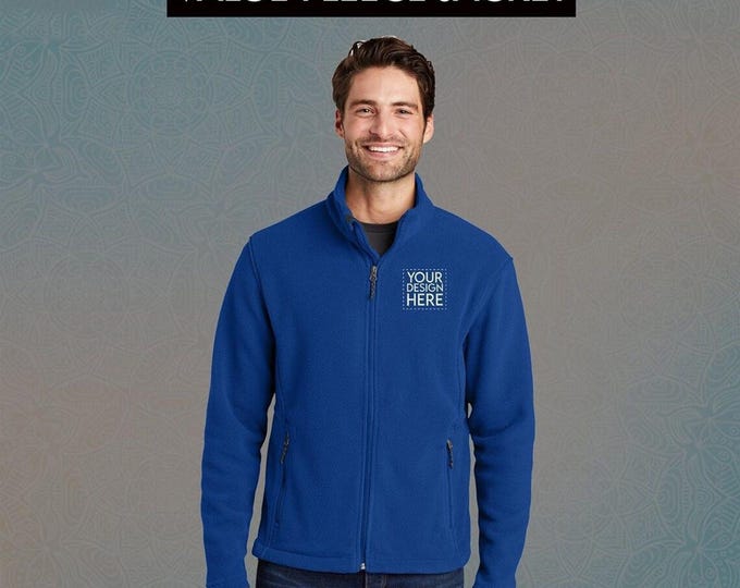 Custom Embroidered Men's Fleece Jacket - Midweight Fleece for Everyday ...