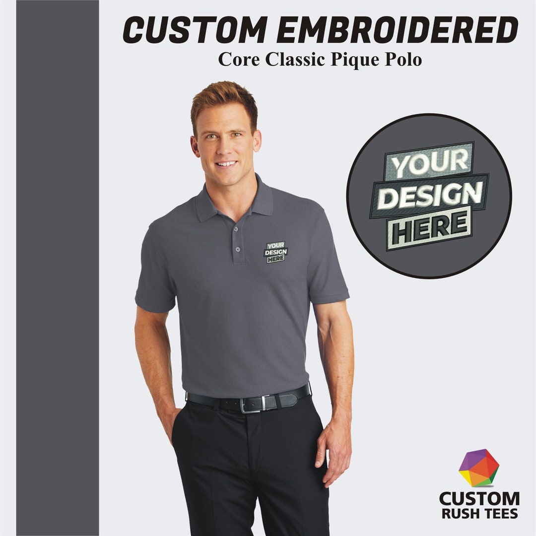 Custom Men's Polo Shirts Custom Embroidered Polo Custom Collared Shirt ...