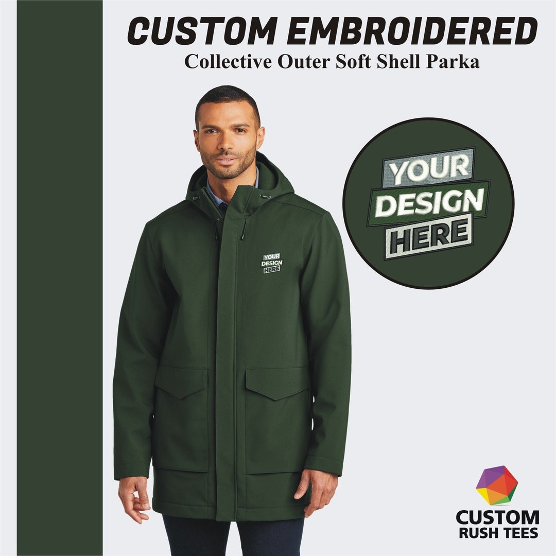 Custom Embroidered Soft Shell Parka Jacket Custom Port Authority® Water ...