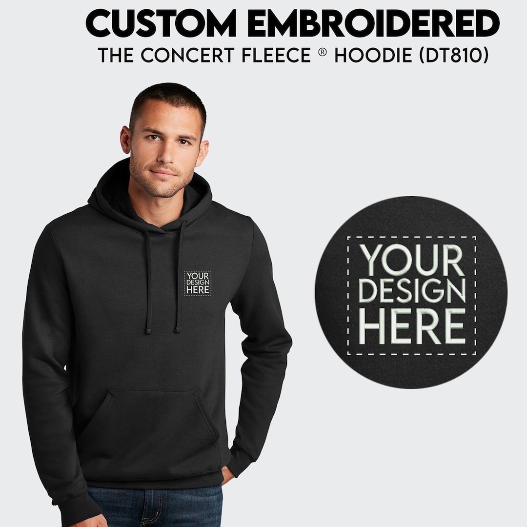 Custom Embroidered Hoodie, Personalized Your Logo Design, Make Your Own ...