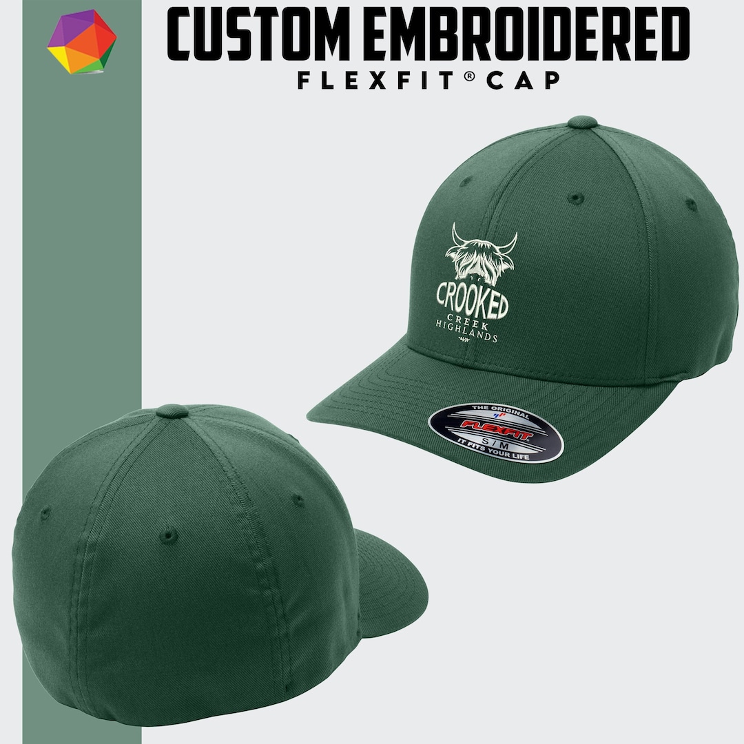 Custom Flexfit Hat Custom Embroidered Hat Custom Fitted Hat Custom ...