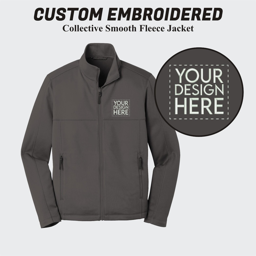 Custom Embroidered Fleece Jacket for Men: Full Zip Design - Etsy