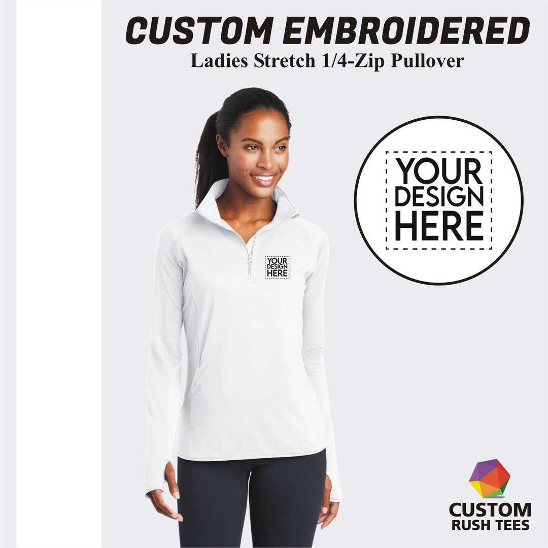 Sport-tek® Womens Embroidered 1/4 Zip Custom Quarter Zip Sweatshirt ...