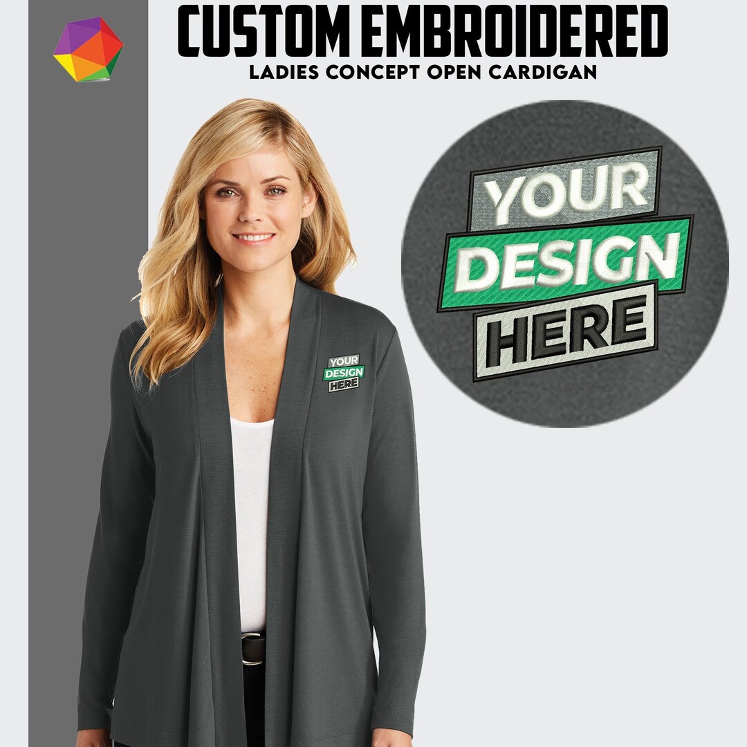 Custom Women Cardigans, Custom Embroidered Logo Cardigan, Port ...