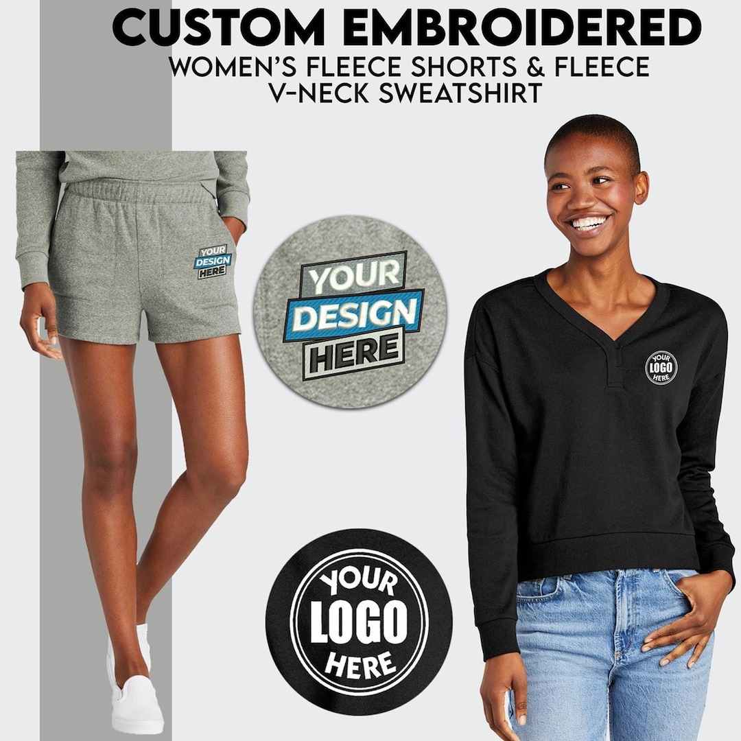 Custom Embroidered Sweat Set, Customize Embroidery Logo Bridal Gift ...