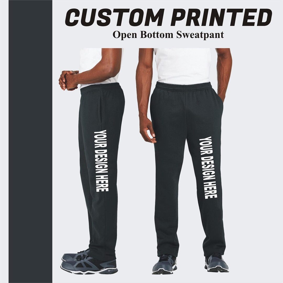 Custom Sweatpants, Custom Open Bottom Sweatpant, Matching Sweatpants ...