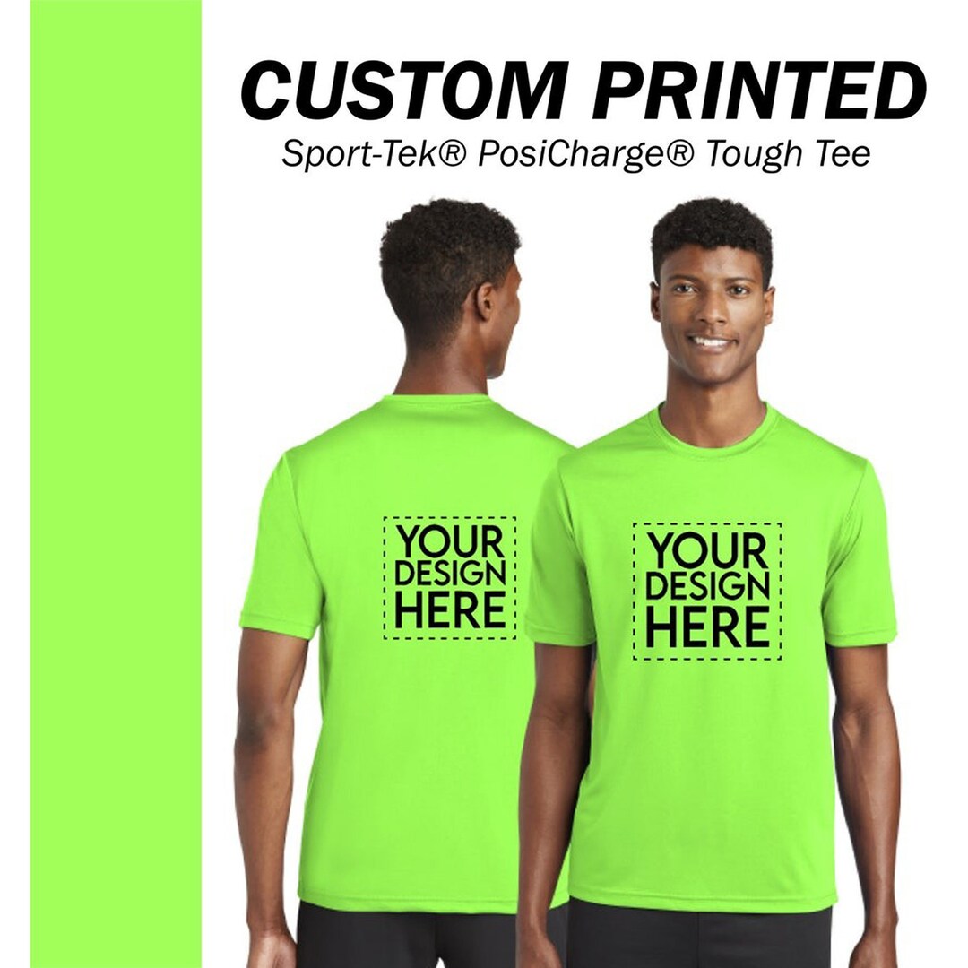 Sport-tek® Dri Fit Tshirt Custom Tshirt Personalized Front & Back Print ...