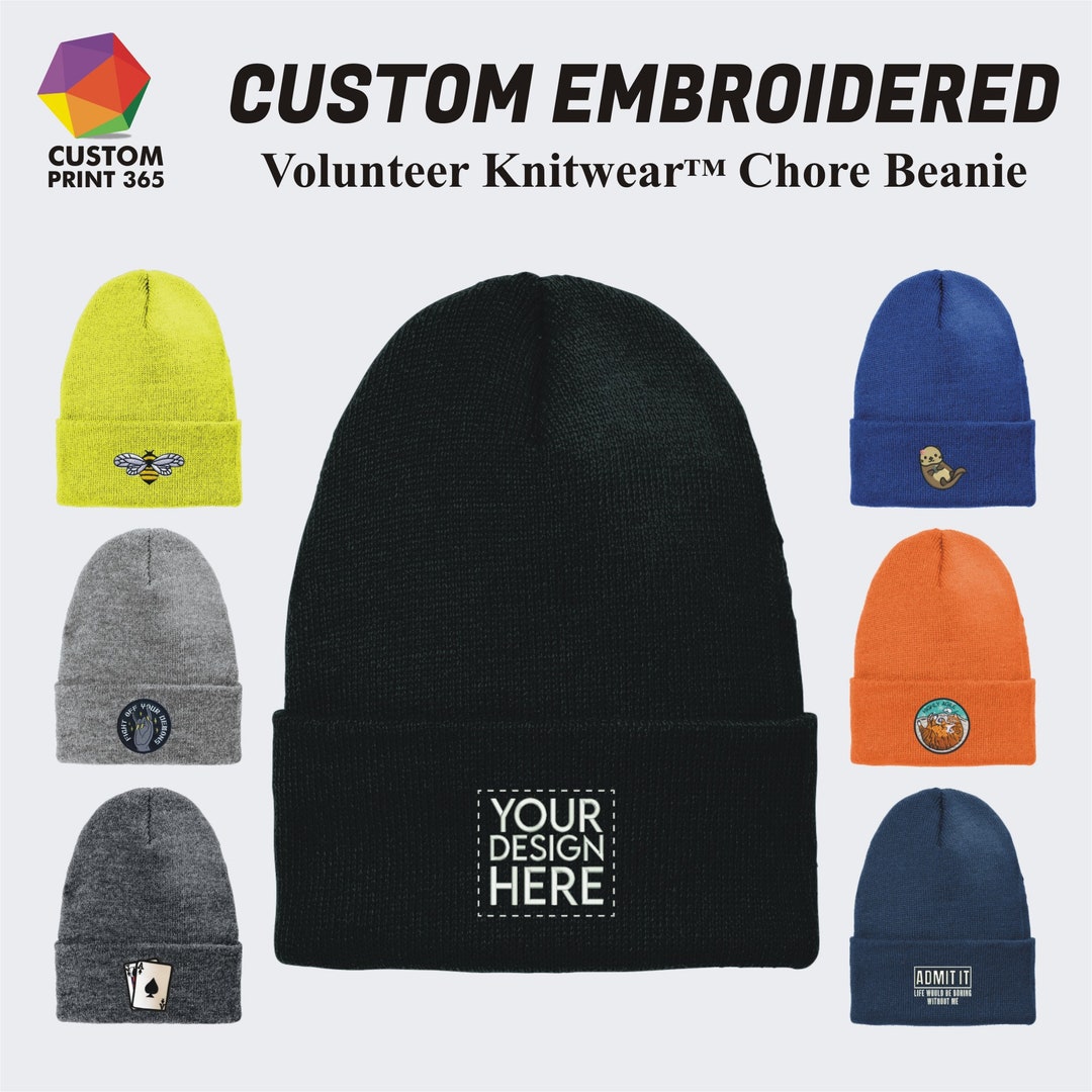 Custom Embroidered Beanie, Custom Winter Hats, Personalized Beanie ...