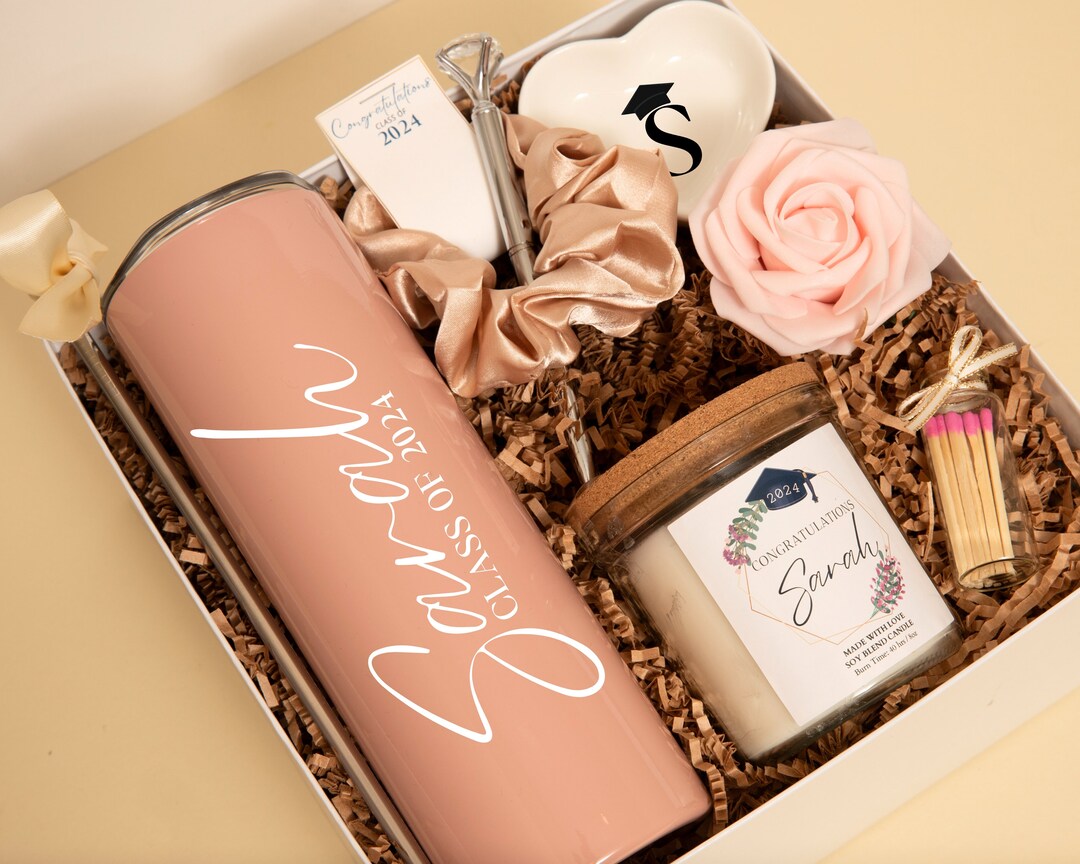 Graduation Gift Her Grad Gift Box Personalized Tumbler Gift Set Class ...