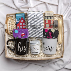 Couple Gift Box With Unique Couple Mugs Engagement Gift Wedding Gift ...