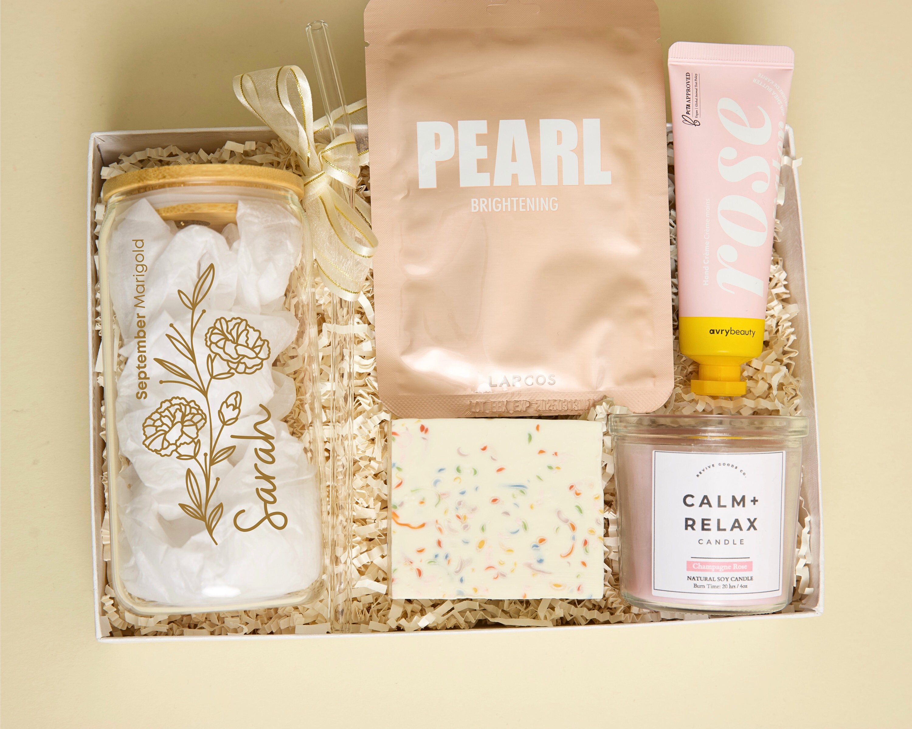 Birth Flower Gift for Her Personalized Glass Cup Gift for Women Birth ...