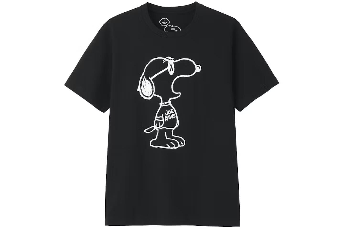 Rare Grail KAWS X Peanuts X Uniqlo Black Tshirt White Rare Grail KAWS X Peanuts X Uniqlo Black Tshirt White