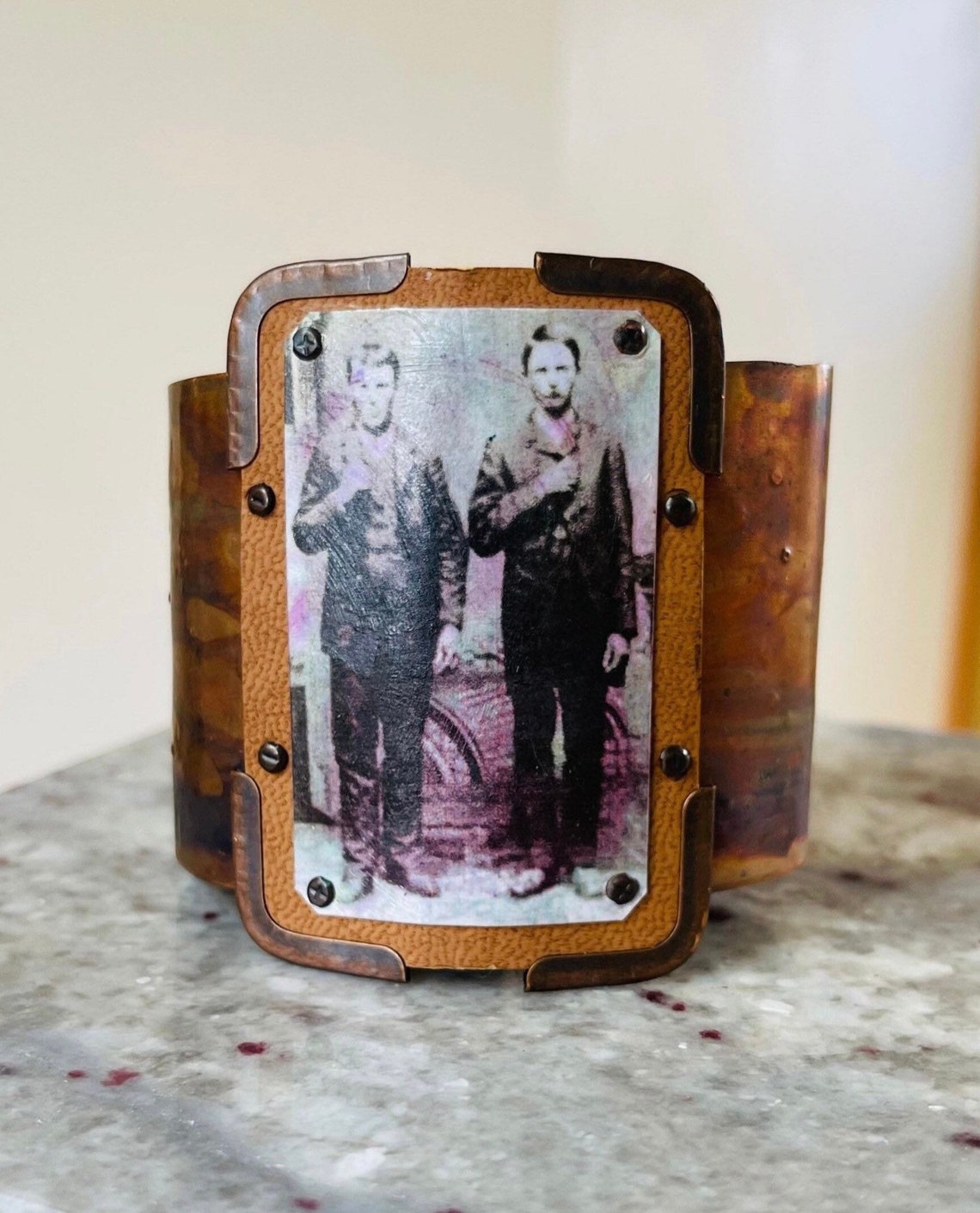 1960s Jesse James Outlaw Handmade Copper Cuff Bracelet Jesse & Frank ...