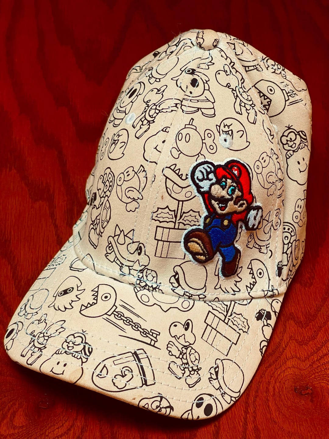 Vintage Super Mario Baseball Cap Ball Hat Mario Ninetendo 90s Gaming ...