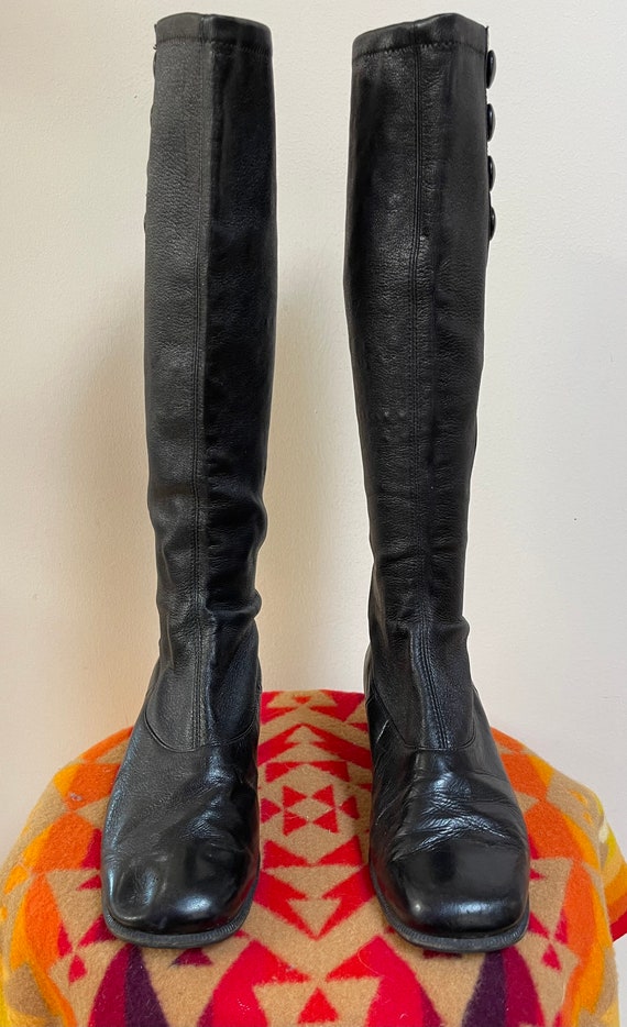 Victorian Style Go Go Boots Style Vintage Italian Bla… - Gem