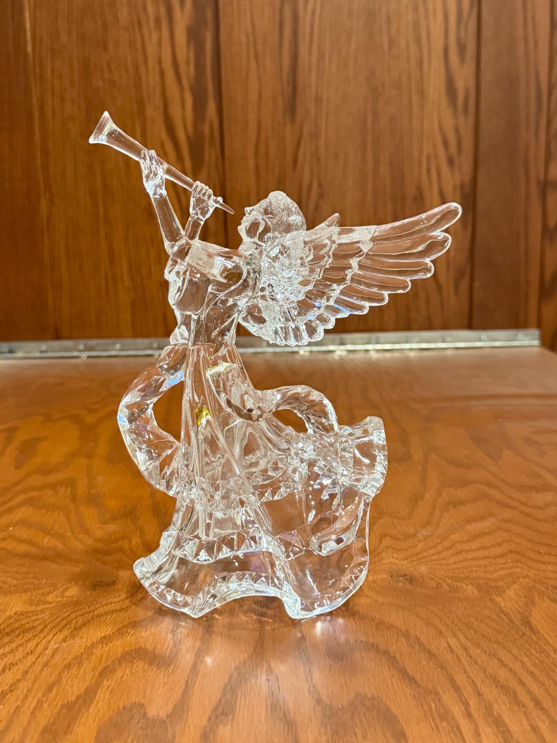Christmas Tree Topper Beautiful Lucite Crystal Angel Gorgeous Detail ...