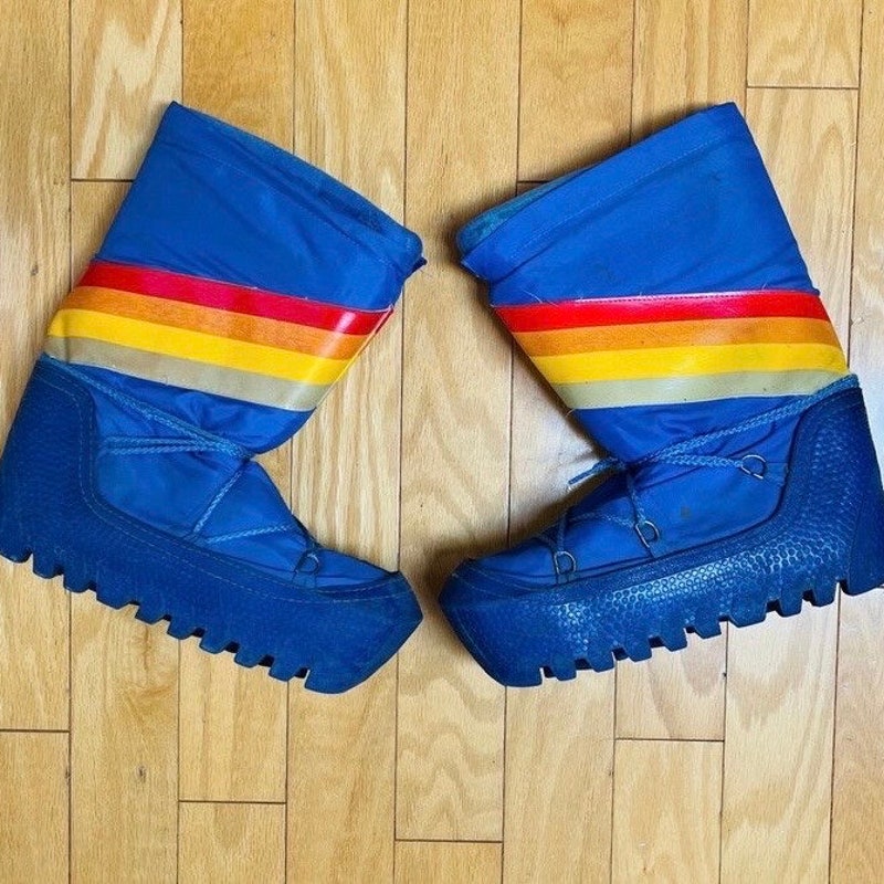 80s Vintage Moon Boots - Etsy