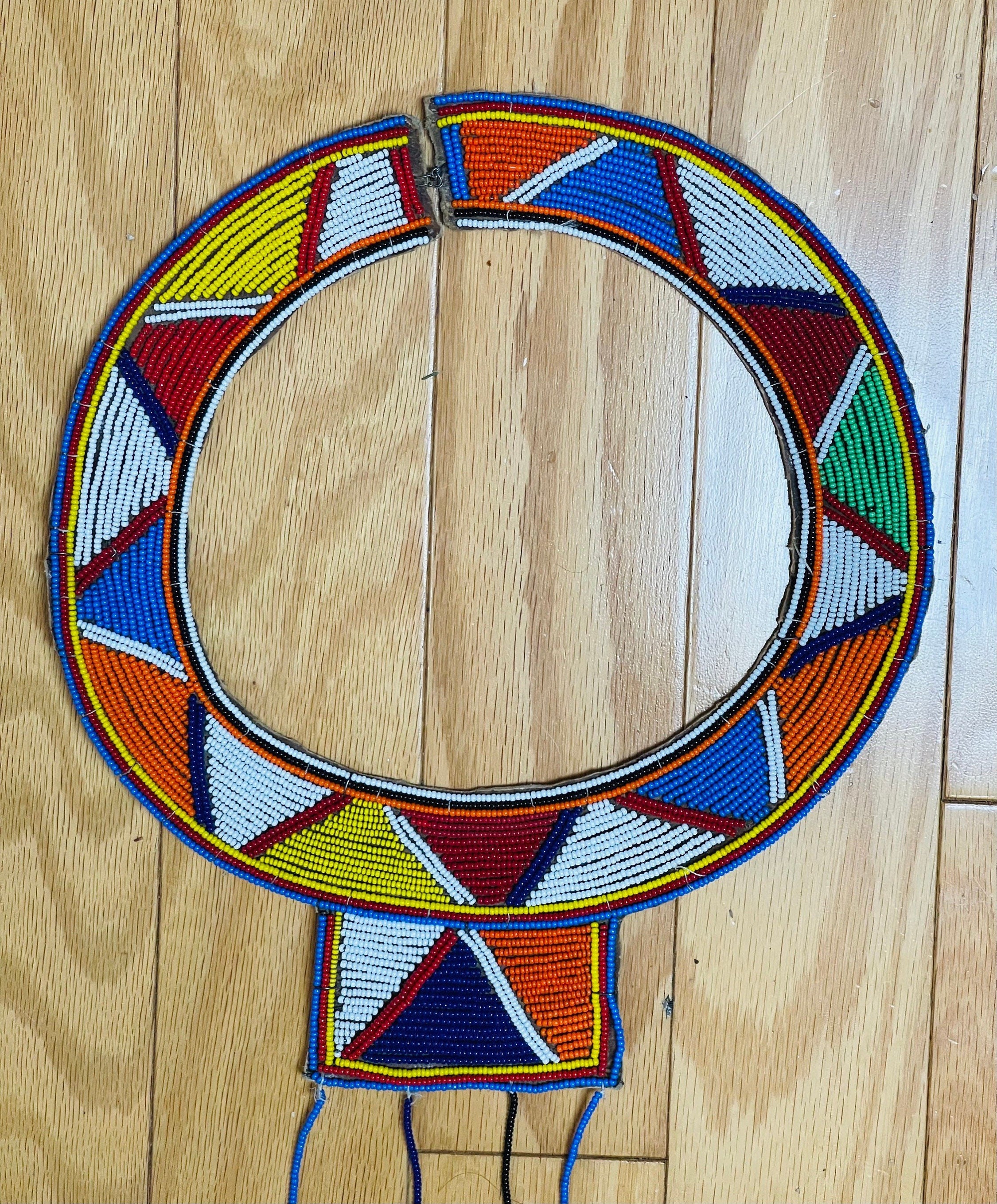 1960s Maasai Wedding Necklace Vintage African Bib Necklace Handmade ...