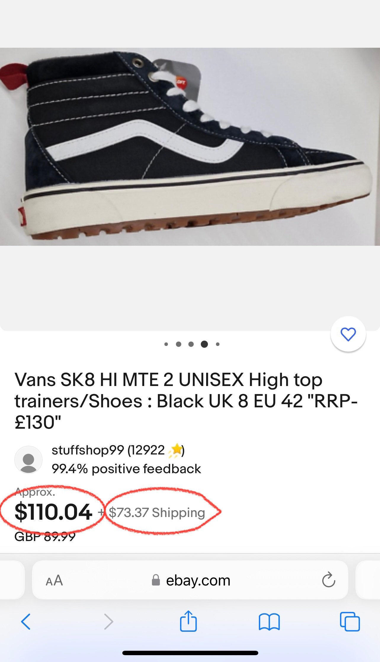 NWT Vans Sk8-high Hi Top New With Tag / Never Worn Beige NWT Vans Sk8-high Hi Top New With Tag / Never Worn Beige