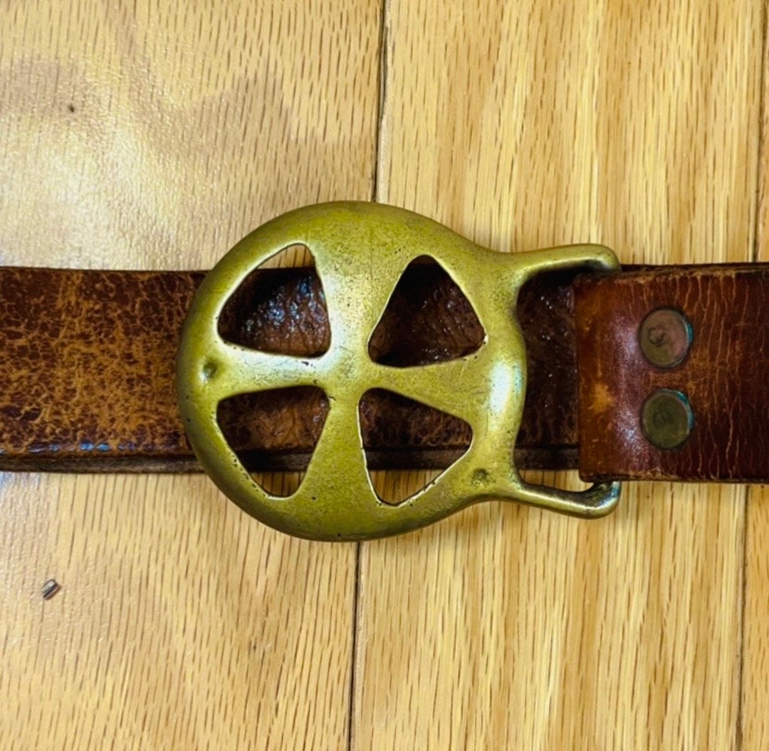 1970s Cloverleaf Cutout by Duncan Laurie Solid Brass RARE Vintage Belt ...