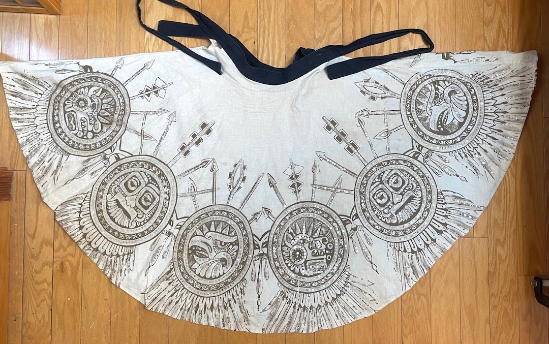 1940s Mexican Mayan / Aztec Circle Skirt Ancient Mexican Civilisations ...