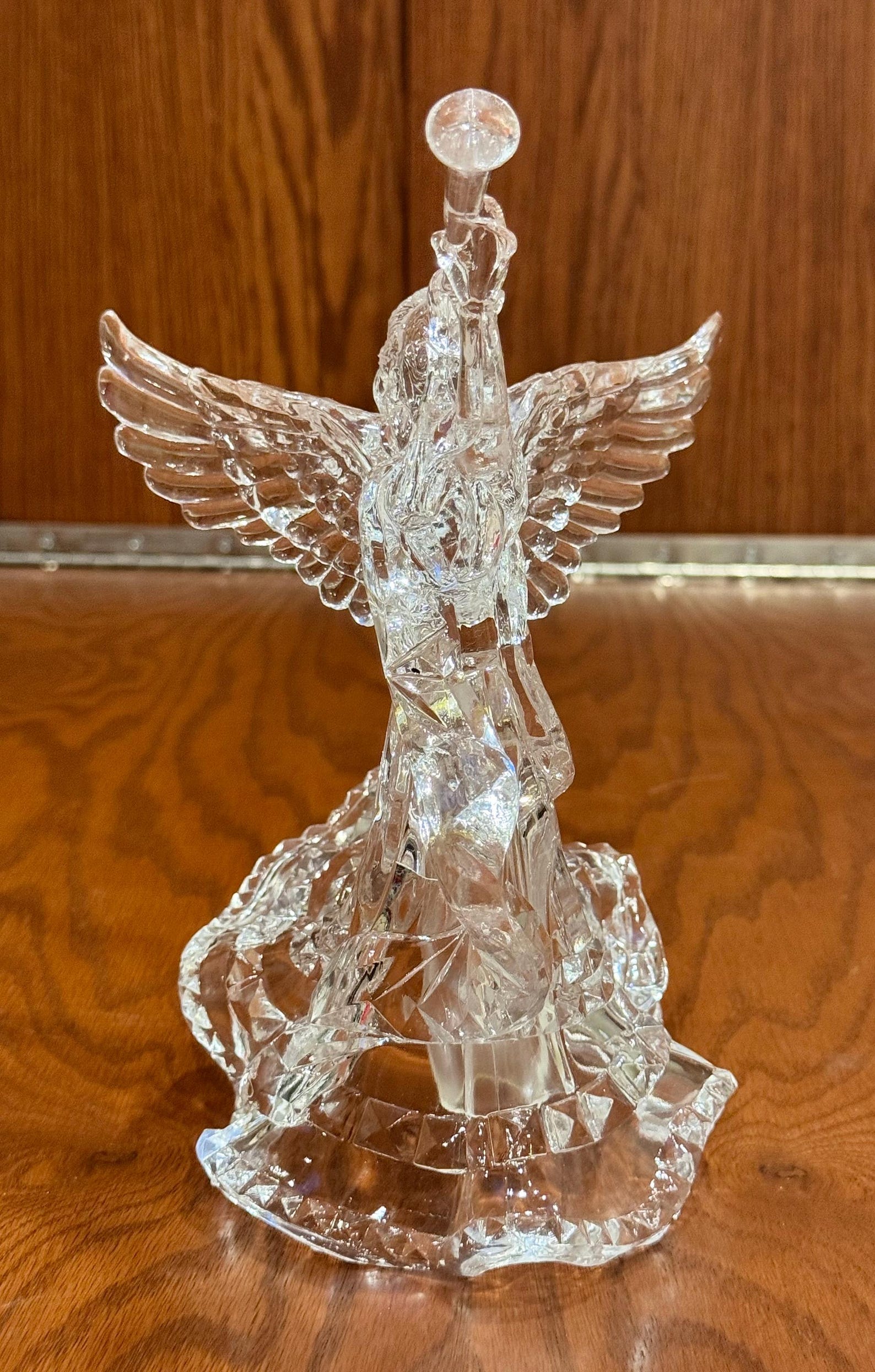 Christmas Tree Topper Beautiful Lucite Crystal Angel Gorgeous Detail ...
