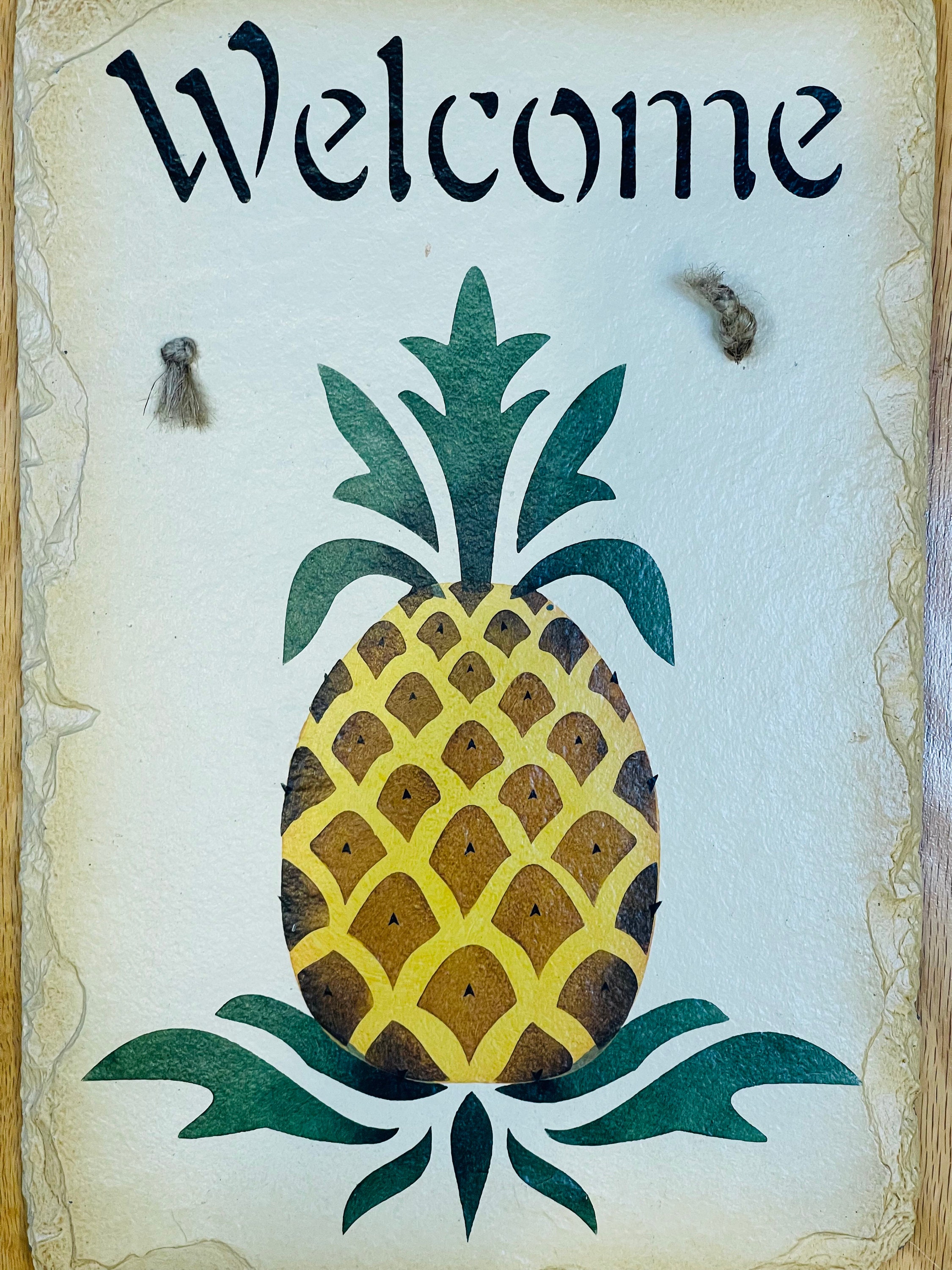 Pineapple Welcome Sign Kitchen Foyer Porch Patio Garden Guestroom ...