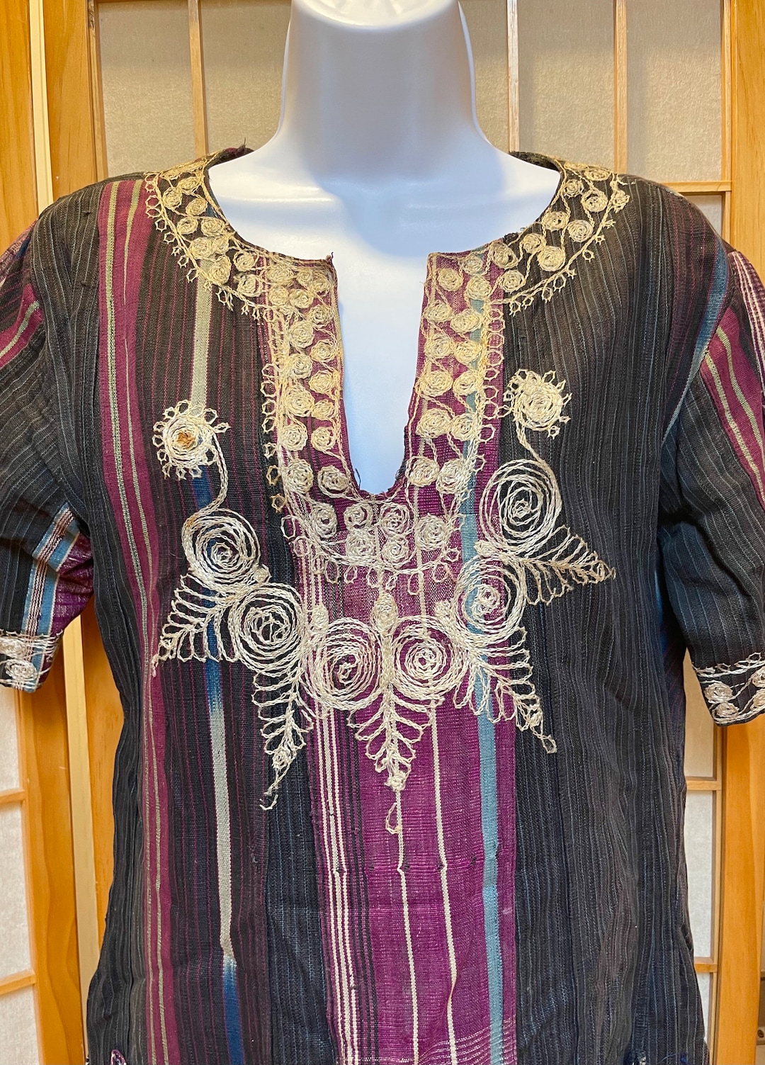 Antique Mali Dashiki Hand Woven Cloths Hand Embroidered Traditional ...