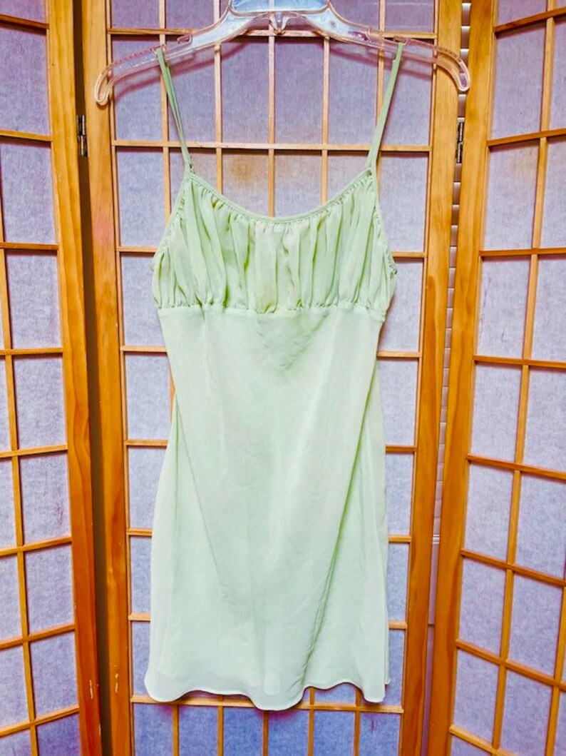 90s Victoria’s Secret Milkmaid Baby Doll Cucumber Green Sheer Nightgown ...