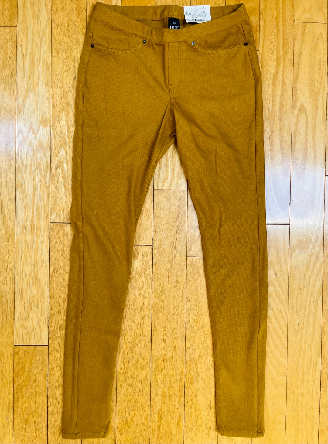 Hue Honey Yellow Jeggings Leggings Medium Rise Stretchy Sexy Bodycon ...