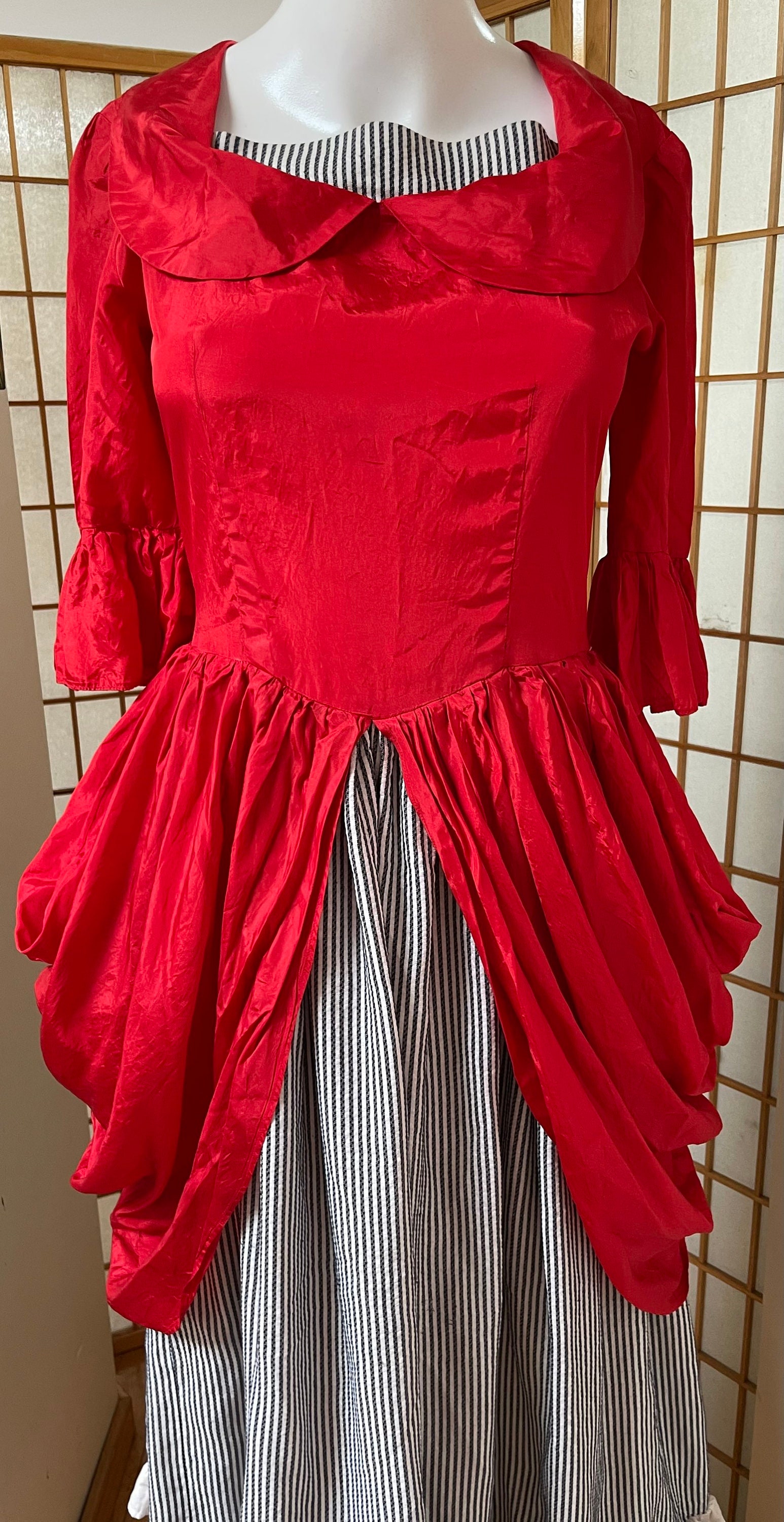 Beautiful Handmade Vintage Regency Style Ruched Peplum Party Dress ...