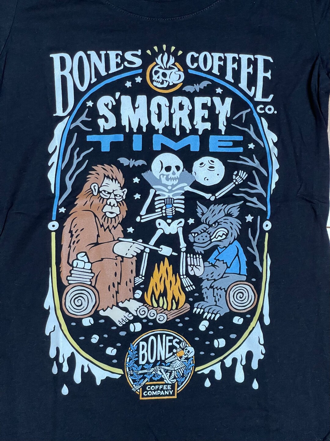 S’morey Time Tshirt Spooky Monster Mash Werewolf Bigfoot Campfire ...