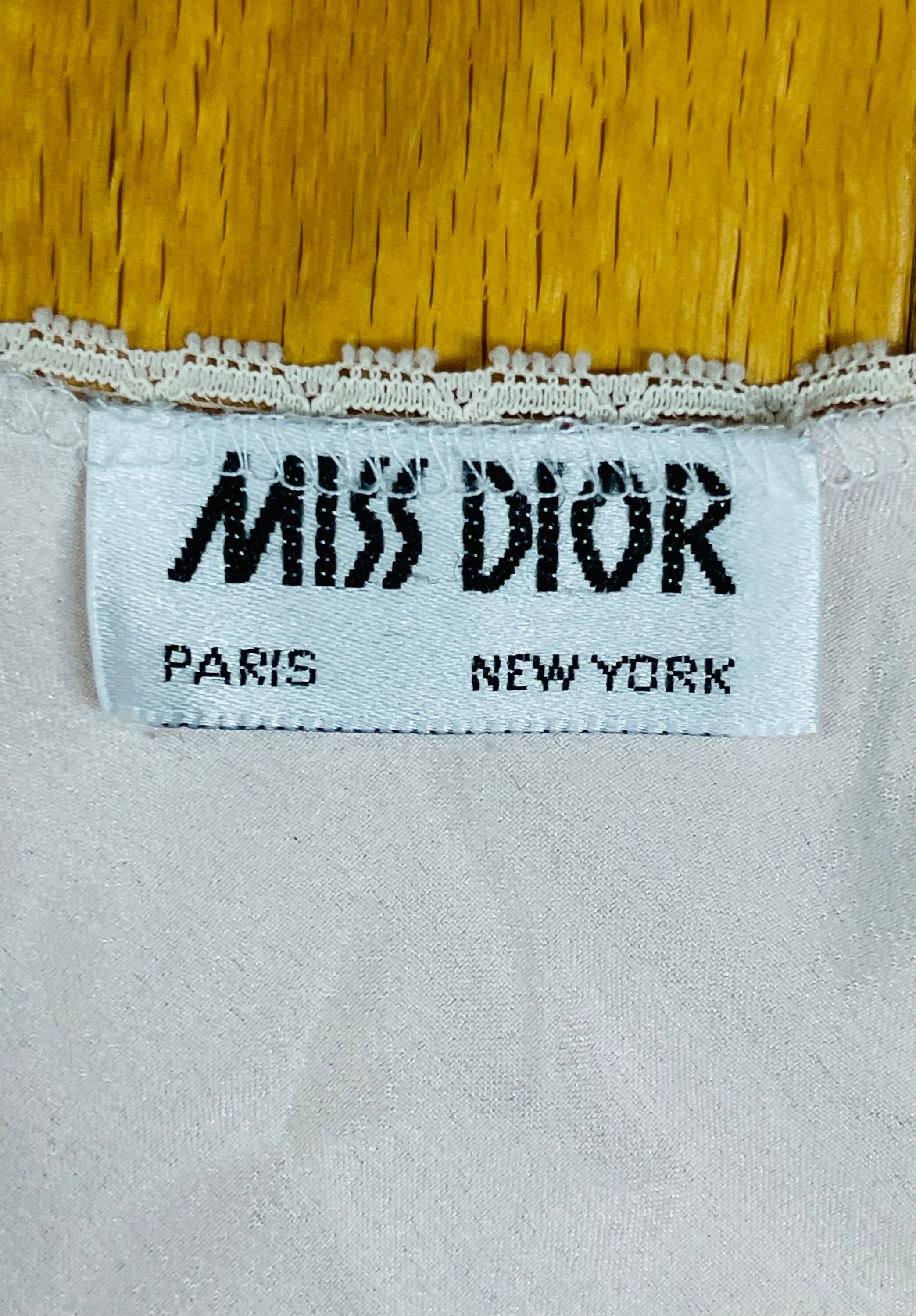 Rare CHRISTIAN DIOR / Miss Dior Design House Blush Pink Liquid Satin ...